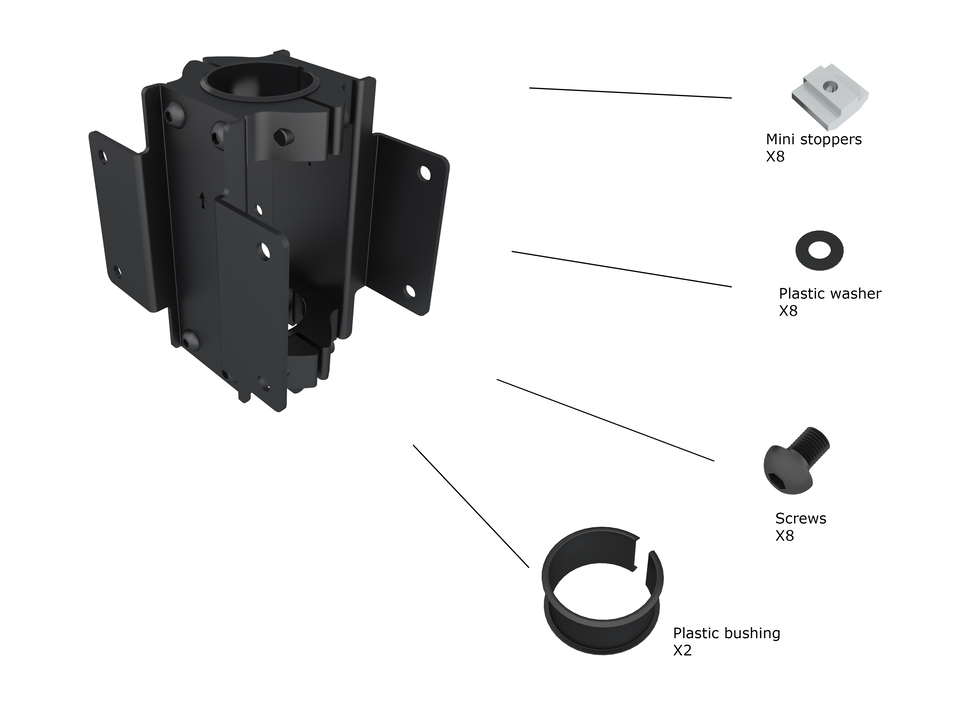 M Pro Series - Dual Pole Clamp - Multibrackets