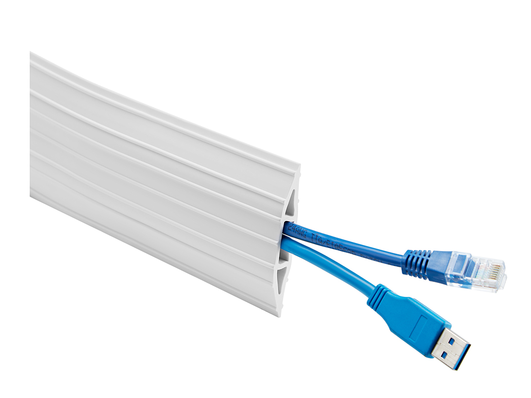 M Floor Cable Cover PVC White 10m - Multibrackets