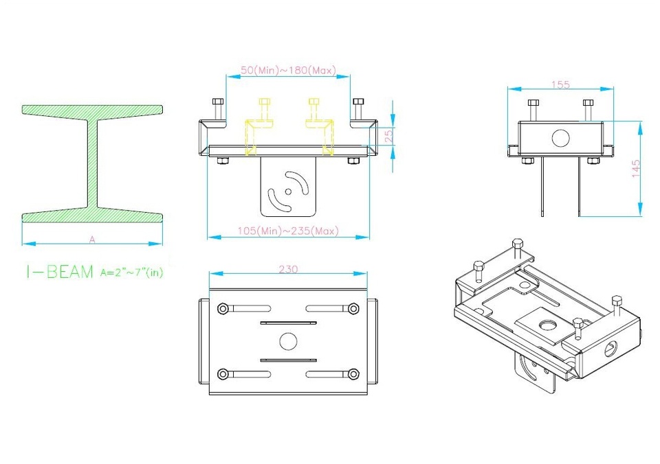 M Pro Series - I-Beam Clamp - Multibrackets