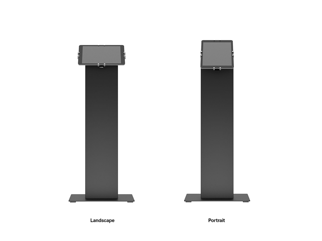 M Kiosk with Lockable Tablet Mount 7"-14.6" Black - Multibrackets