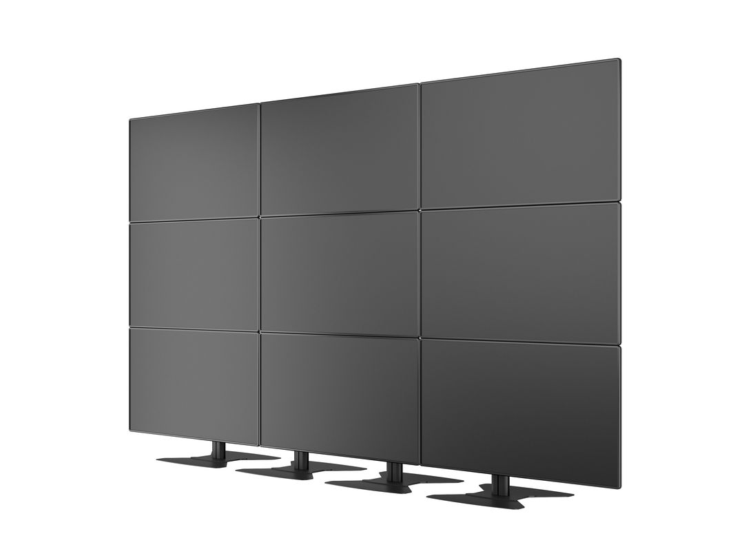 M Public Video Wall Stand 9-Screens 65-75" Black - Multibrackets