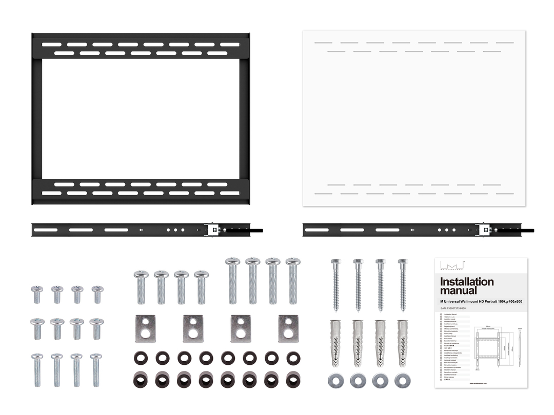 M Universal Wallmount HD Portrait 100kg 400x600 - Multibrackets